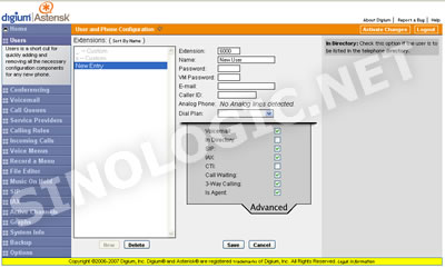 Asterisk GUI Digium | Sinologic