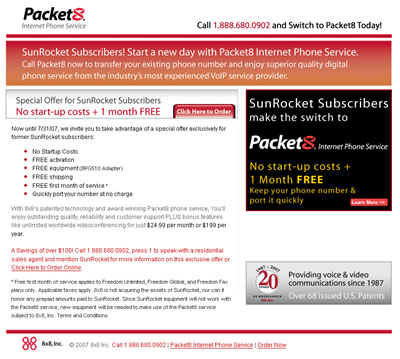 Packet8-Sunrocket | Sinologic