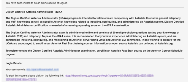 Digium envía emails a los usuarios certificados para actualizar sus títulos dCAA | Sinologic